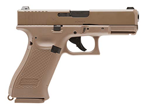 Wearable4U Glock 19X GEN5 Air Gun with 5x12 CO2 Tanks and Pack of 1500ct Steel BBS Bundle (Tan) (+CO2 +BBS)