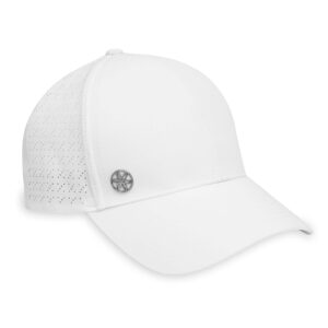 gaiam white baseball cap for women - cruiser breathable nova design, lightweight cute women's ball cap, easily adjustable trendy white women's hat for summer & beach, white