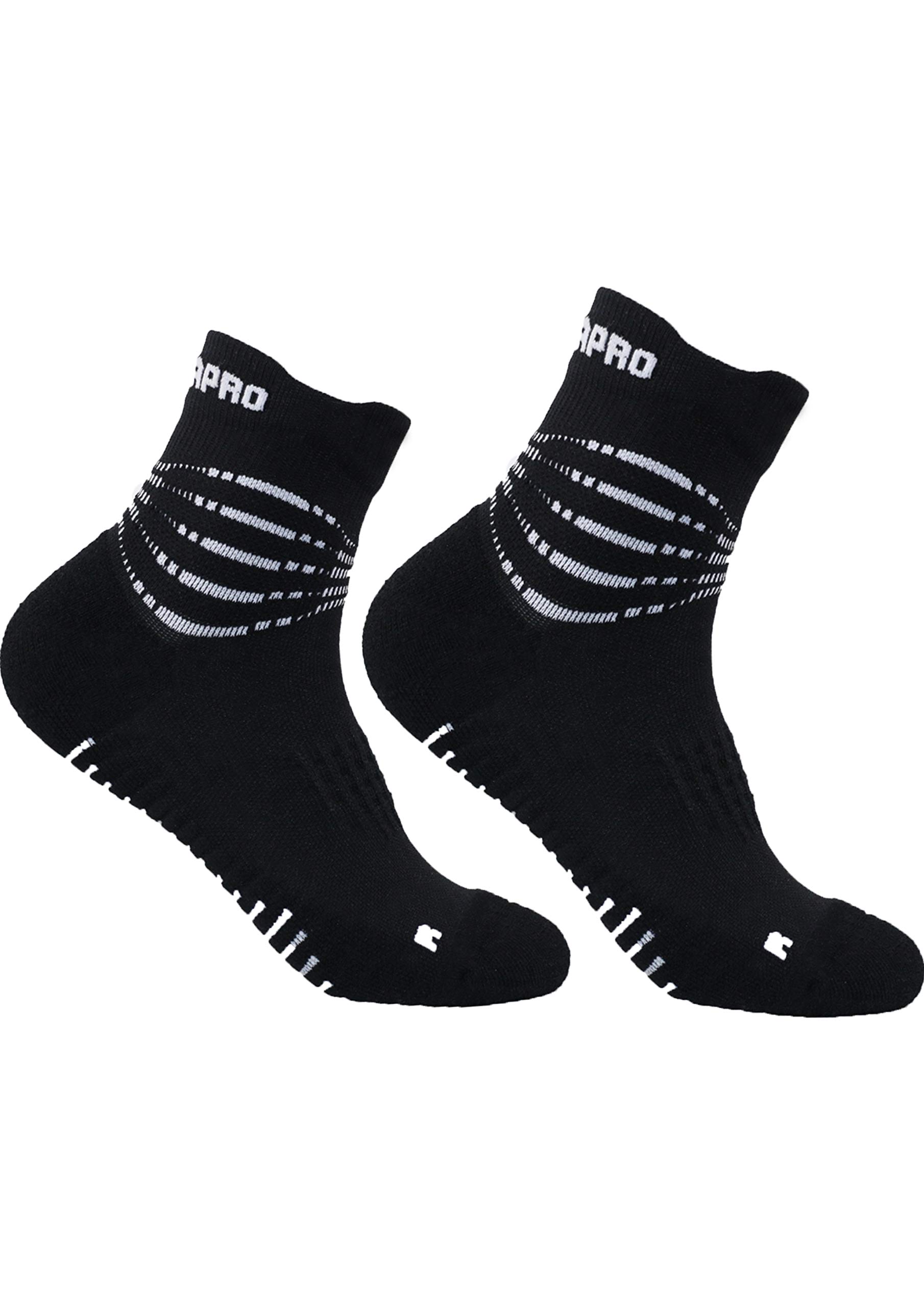 GermaPro 2 Pairs Multi-Sports Arch Compression Ankle Socks w/Moisture Wicking Anti-Stress Anti-Blister Fiber for Men & Women