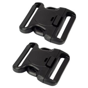 rocotactical 2.25" replacement buckle system for 2-1/4in duty belt, tri-release plastic belt buckle, triple lock,2-pack, black