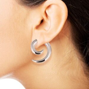 YOFANST Stainless Steel Silver Spiral Taper Expander Piercing Jewelry Ear Stretching Tapers Earring Gauge 8G