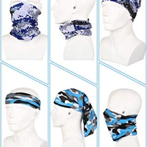 10 Pieces Seamless Bandanas Face Cover Magic Scarf Neck Gaiter Seamless Dustproof Neck Warmer Headbands (Camouflage Style)