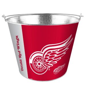 boelter brands nhl detroit red wings bucket 5 quart hype design, team colors, one size