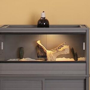 New Age Pet ECOFLEX 33 Inch Medium Mojave Reptile Habitat Enclosure Lounge in Grey