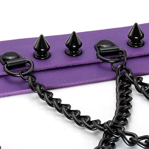 Eigso Punk Leather Choker for Women Men Studded Spikes Gothic Collar Necklace for Woman Man