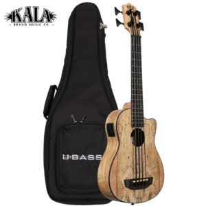 kala brand music co., 4-string ukulele, right, natural, ubass sp-mapl-fs