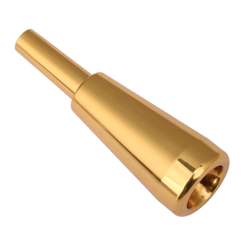 Mxfans 1.5C Size Trumpet Mouthpiece Brass Gold-plated Heavy Bullet Shape Musical Instrument Part