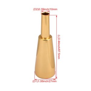 Mxfans 1.5C Size Trumpet Mouthpiece Brass Gold-plated Heavy Bullet Shape Musical Instrument Part