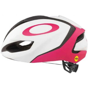 oakley aro5 men's mtb cycling helmet - white/rubine red/medium