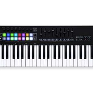 Novation Launchkey 49 [MK3] MIDI Keyboard Controller - Seamless Ableton Live Integration. Chord Mode, Scale Mode, and Arpeggiator — All the software you need for Music Production.