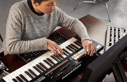 Novation Launchkey 49 [MK3] MIDI Keyboard Controller - Seamless Ableton Live Integration. Chord Mode, Scale Mode, and Arpeggiator — All the software you need for Music Production.