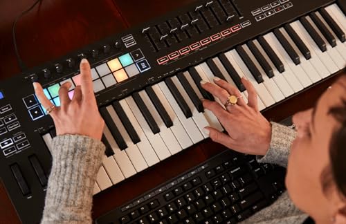 Novation Launchkey 49 [MK3] MIDI Keyboard Controller - Seamless Ableton Live Integration. Chord Mode, Scale Mode, and Arpeggiator — All the software you need for Music Production.