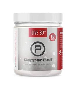 pepperball live sd projectiles less lethal self defense .68 caliber pava powder, 90 count