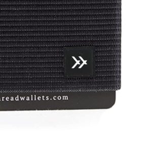 Thread Wallets Ultra Slim Card Holder Wallet - Slim Wallet for Women & Men - Minimalist Wallets for Women - Small Wallet for Women & Men - Modern Credit Card Organizer Mini Wallet (Black)