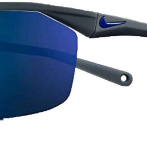 Nike EV1128-014 Tailwind 12 Sunglasses Matte Magnet Grey/Deep Royal Blue Frame Color, Grey with Blue Sky Mirror Lens Tint