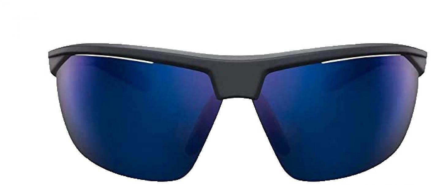 Nike EV1128-014 Tailwind 12 Sunglasses Matte Magnet Grey/Deep Royal Blue Frame Color, Grey with Blue Sky Mirror Lens Tint