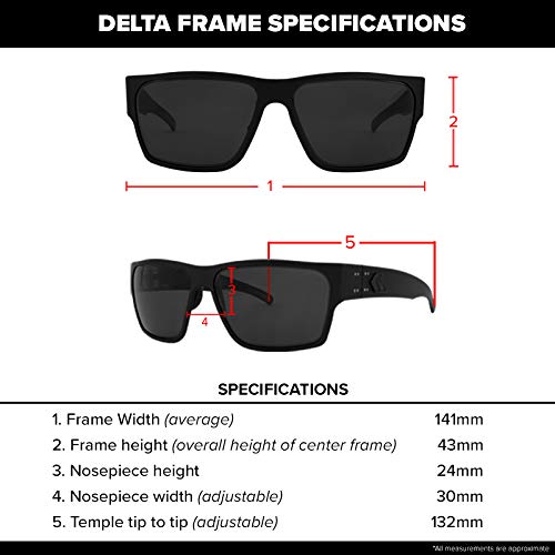 Gatorz Eyewear Delta Sunglasses - Matte Blackout Smoked Polarized Lens GDELMTBLK01PMBP