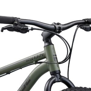 Mongoose Argus Trail Fat Tire Mountain Bike for Adult Men Women, 26-Inch Wheels, Mechanical Disc Brakes, 17-Inch Medium Aluminum Hardtail Frame, 16-Speed, Green