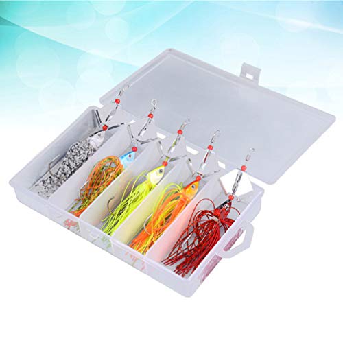 BESPORTBLE 5pcs Spinner baits Hard Fish Lures Lures trolling Spoons Lures Spinner Lures Spoon Lures Bionic Fishing to Rotate