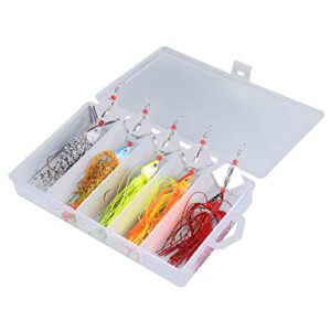 besportble 5pcs spinner baits hard fish lures lures trolling spoons lures spinner lures spoon lures bionic fishing to rotate