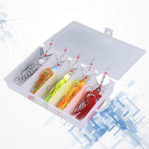 BESPORTBLE 5pcs Spinner baits Hard Fish Lures Lures trolling Spoons Lures Spinner Lures Spoon Lures Bionic Fishing to Rotate