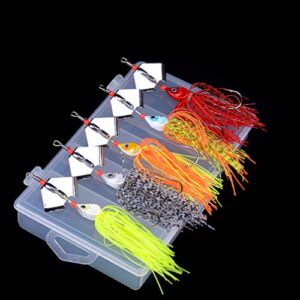 BESPORTBLE 5pcs Spinner baits Hard Fish Lures Lures trolling Spoons Lures Spinner Lures Spoon Lures Bionic Fishing to Rotate