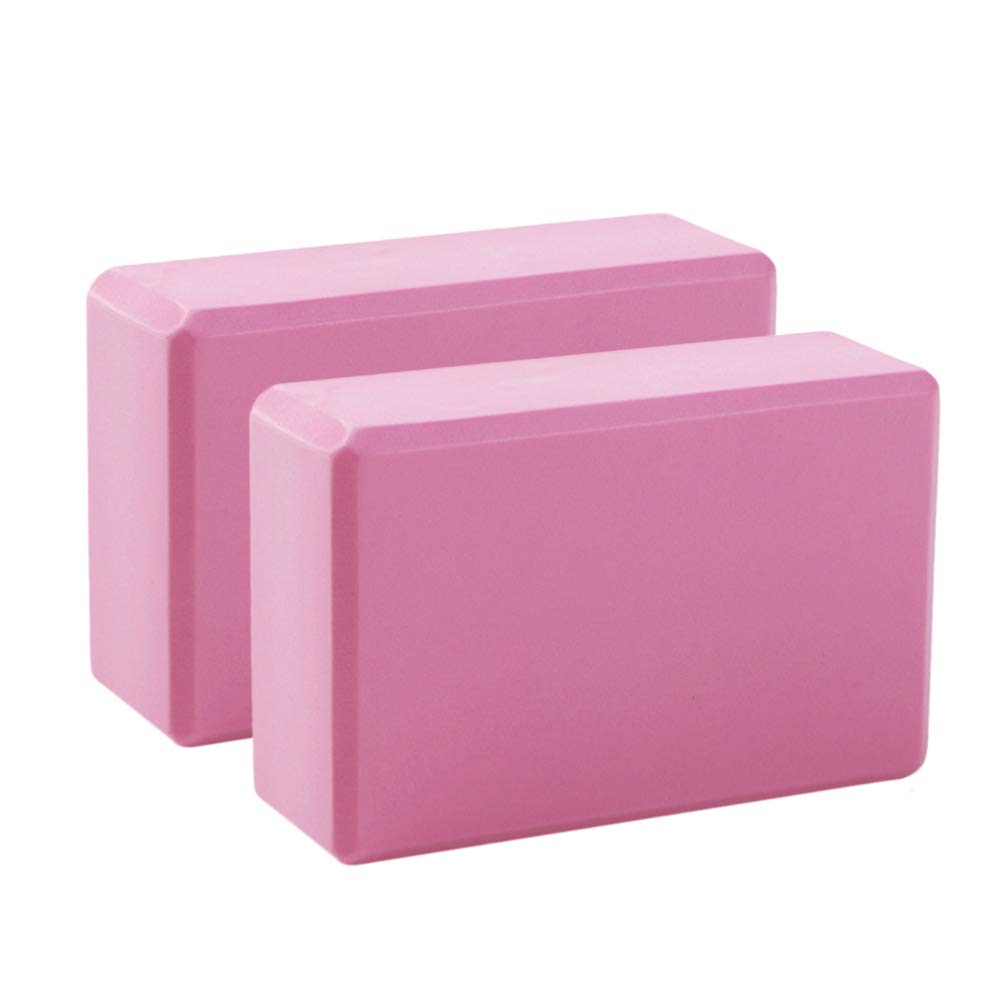 Garneck 2Pcs Yoga Block EVA Fitness Yoga Brick Dance Practice Block Stability Balance Block for Home Exercise Pilates Workout Gym ()