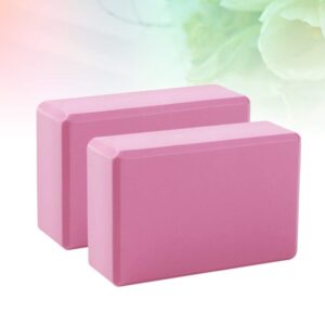 Garneck 2Pcs Yoga Block EVA Fitness Yoga Brick Dance Practice Block Stability Balance Block for Home Exercise Pilates Workout Gym ()