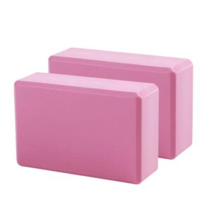 Garneck 2Pcs Yoga Block EVA Fitness Yoga Brick Dance Practice Block Stability Balance Block for Home Exercise Pilates Workout Gym ()