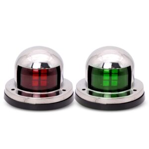 madcatz mix side marker light assemblies boat interior lights red/green 8 led port starboard stainless steel navigation lights for boat ship yacht 12v dc waterproof pack of 2