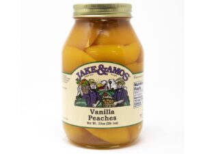 jake & amos vanilla peach halves- home-made style- traditional recipe- 33 oz. (2 jars)