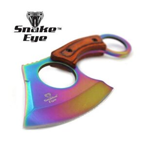 Snake Eye Tactical Heavy Duty Fixed Blade Skinner Style Hunting Knife W/Nylon Sheath (Rainbow)