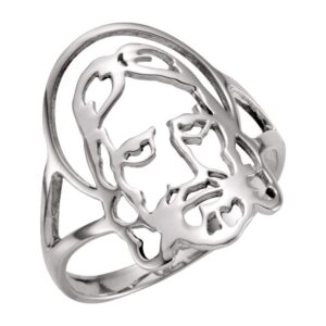 diamondjewelryny religious rings, face of jesus ring