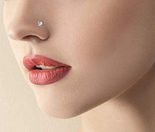 20G Rose Gold Surgical Steel Nose Studs L Shaped Nose Ring Hoop Nose Hoops for Women Men