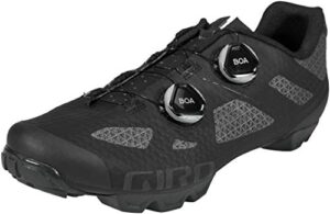 giro sector cycling shoe - men's black/dark shadow 44