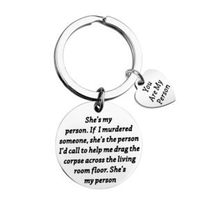 maofaed best friend gift bff gift you are my person keychain friendship gift girlfriend gift spouse jewelry gift for her