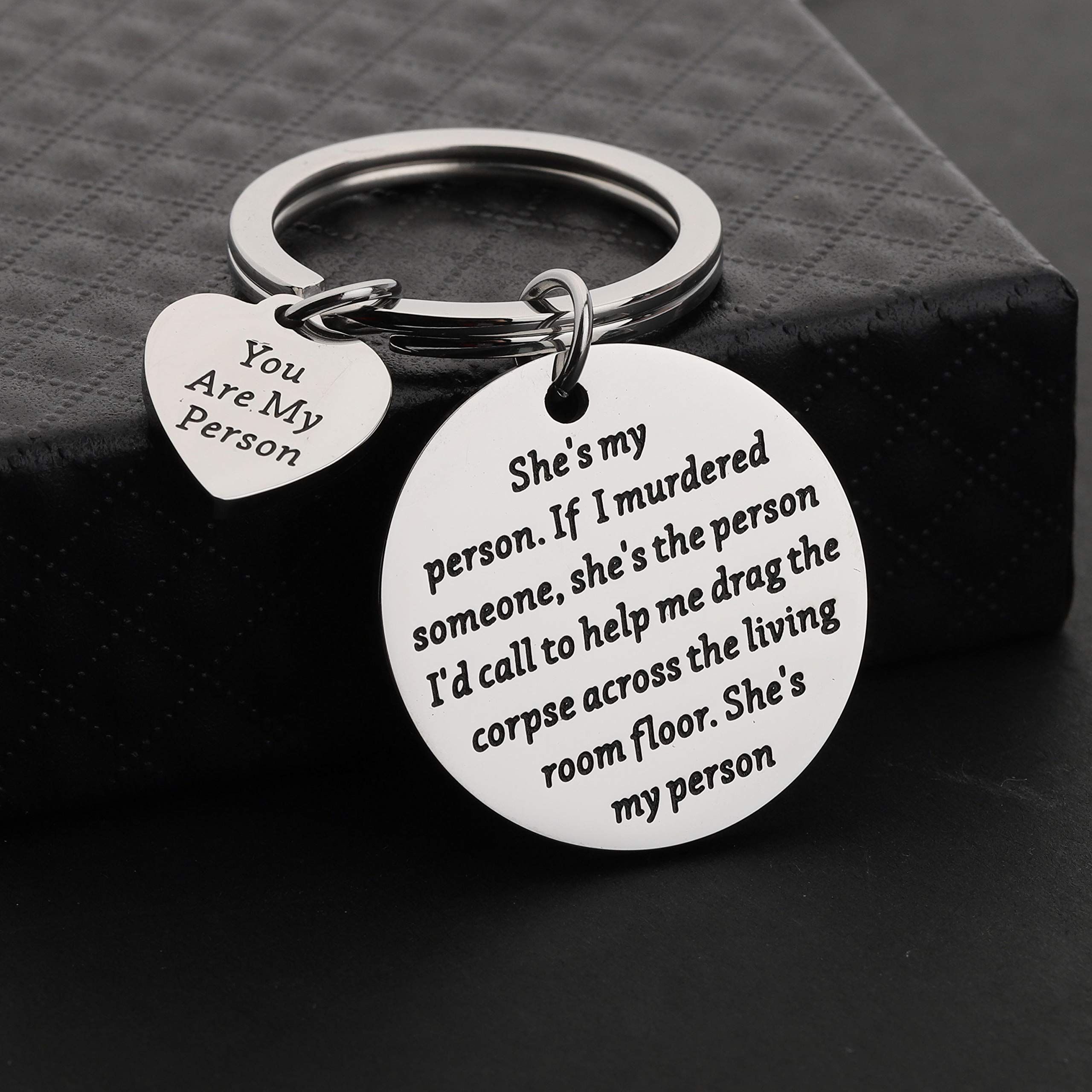 MAOFAED Best Friend Gift BFF Gift You Are My Person Keychain Friendship Gift Girlfriend Gift Spouse Jewelry Gift For Her