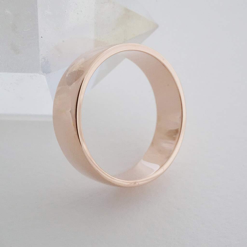 Honeycat Bold Band Ring in Gold, Rose Gold, or Silver | Minimalist, Delicate Jewelry (Rose Gold, 8)