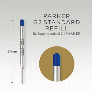 Parker Quink flow Ballpoint Pen Ink Refills, Medium Tip, Blue, 3 Count