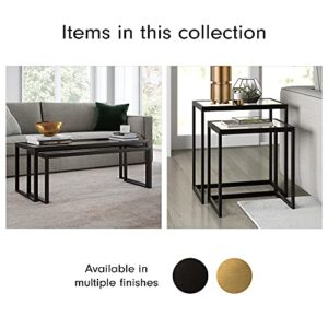 Henn&Hart Rectangular Nested Coffee Table in Blackened Bronze, Modern coffee tables for living room, studio apartment essentials