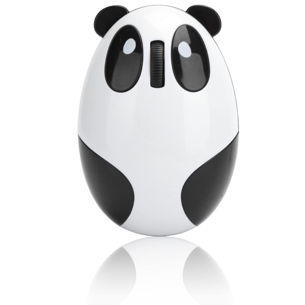 Rechargeable Mouse, 2.4GHz Optical Panda Computer Mouse Quiet Ergonomic USB Cartoon Computer Mouse for Win/OS X/Linux/Andriod/iOS