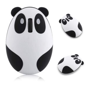 Rechargeable Mouse, 2.4GHz Optical Panda Computer Mouse Quiet Ergonomic USB Cartoon Computer Mouse for Win/OS X/Linux/Andriod/iOS