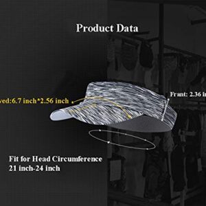 FORBUSITE Women Visor Caps for Running and Sport - Headband & Packable Black