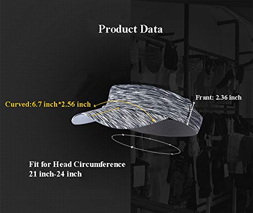 FORBUSITE Women Visor Caps for Running and Sport - Headband & Packable Black