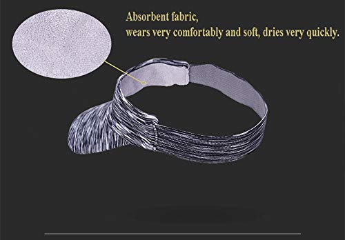 FORBUSITE Women Visor Caps for Running and Sport - Headband & Packable Black