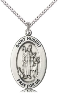 sterling silver st. hubert of liege pendant