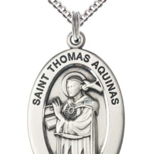 Sterling Silver St. Thomas Aquinas Pendant