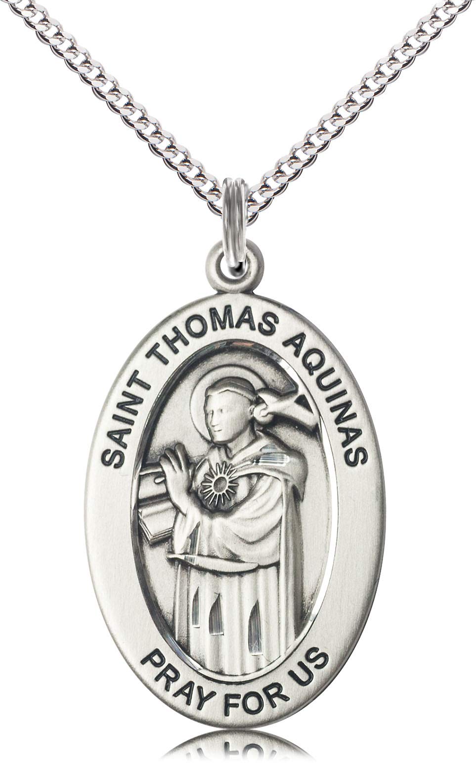 Sterling Silver St. Thomas Aquinas Pendant