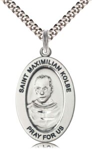 sterling silver st. maximilian kolbe pendant