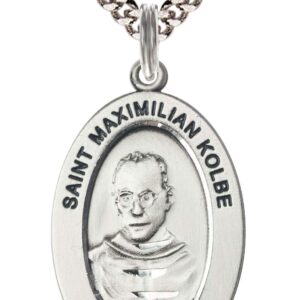 Sterling Silver St. Maximilian Kolbe Pendant